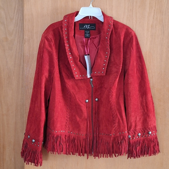 Midnight Velvet | Jackets & Coats | Midnight Velvet Nwt Red Leather ...